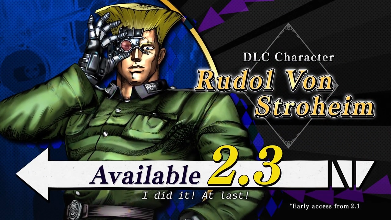 JoJo's Bizarre Adventure: All-Star Battle R DLC Character Rudol von ...