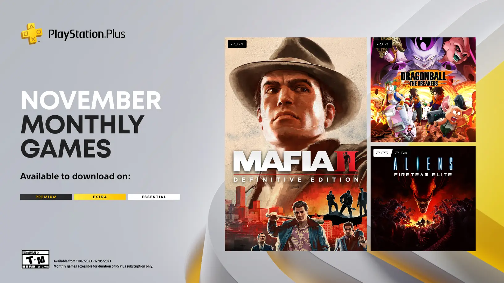 PlayStation Plus Monthly Games for November 2023 Announced