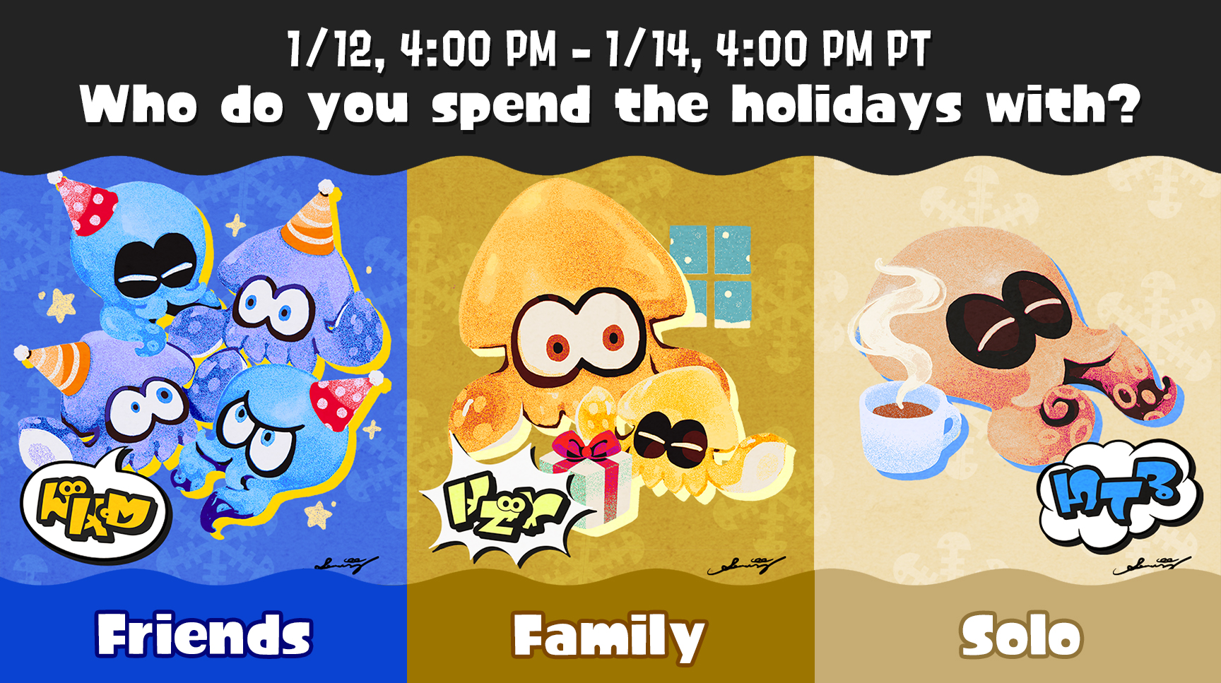 Splatoon 3 Winter Splatfest Begins on January 12