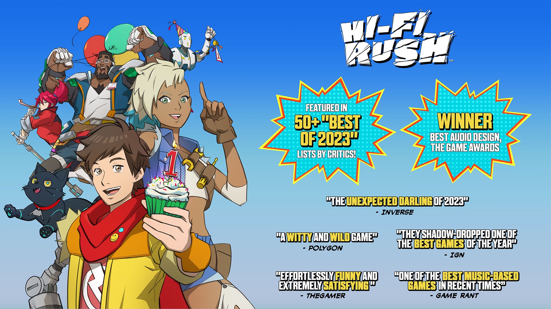 Hi-Fi Rush One Year Anniversary Patch Available Now