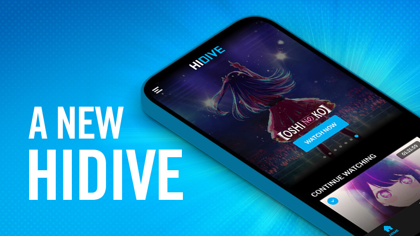 HIDIVE Launches Major Updates for Streaming Website and App