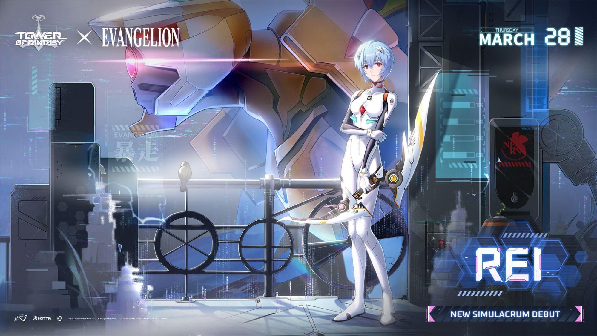 Tower of Fantasy Adding Rei from Evangelion on March 28