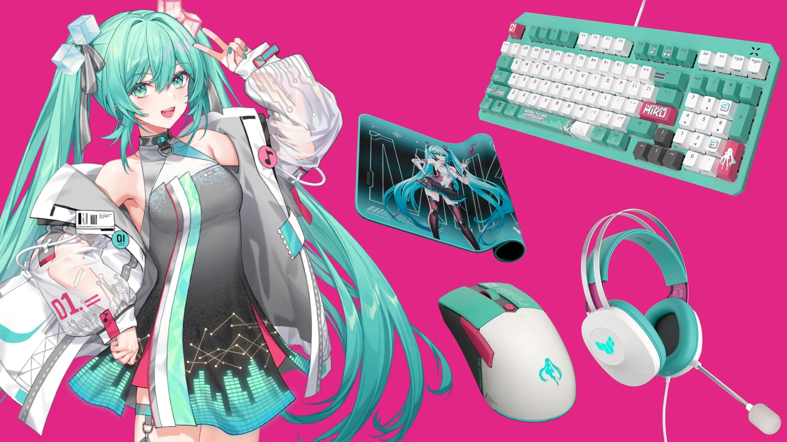 New ASUS TUF Gaming x Hatsune Miku PC Accessories Revealed