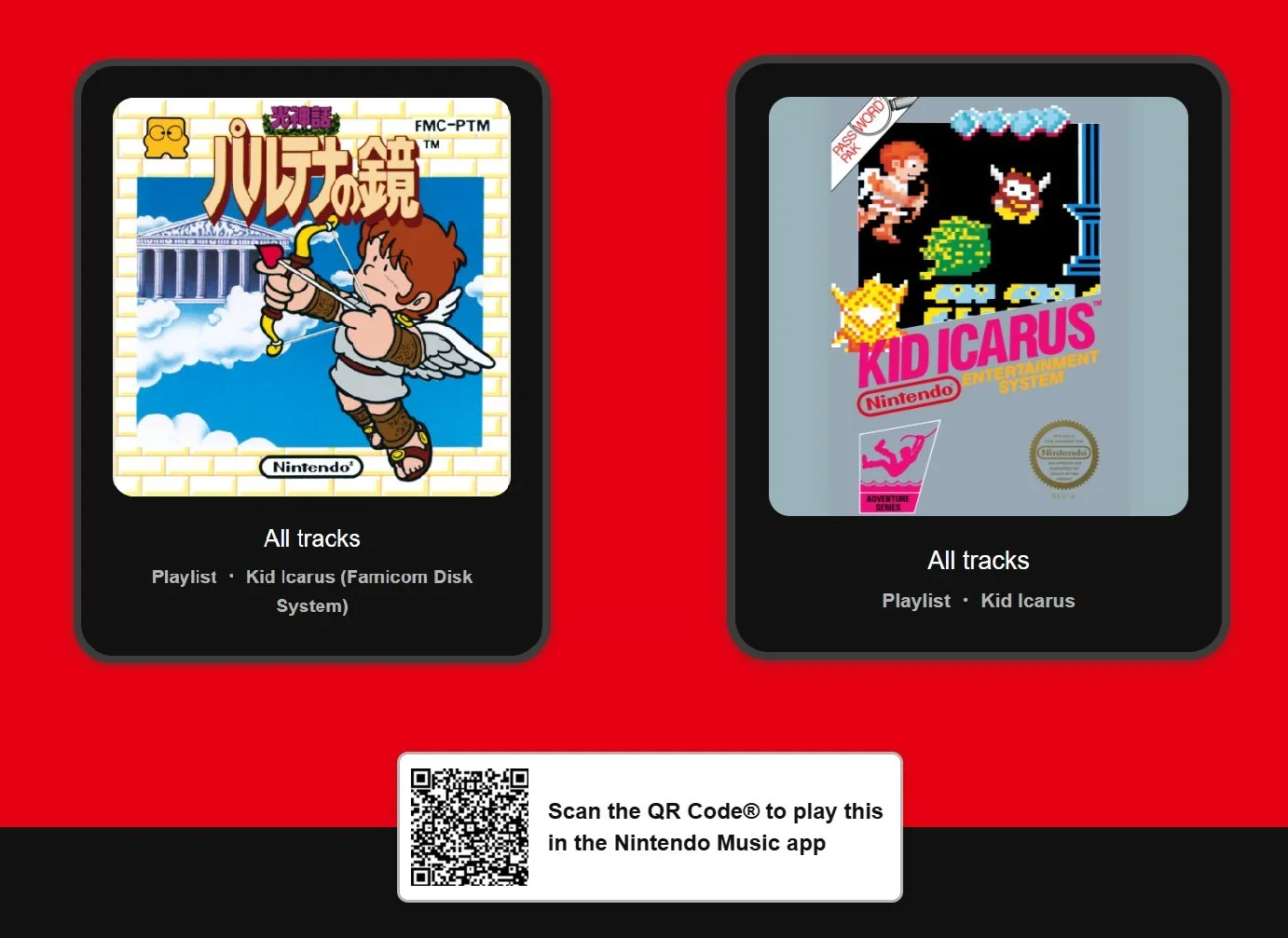 Kid Icarus NES and Famicom Disk System Soundtracks Added to Nintendo Music