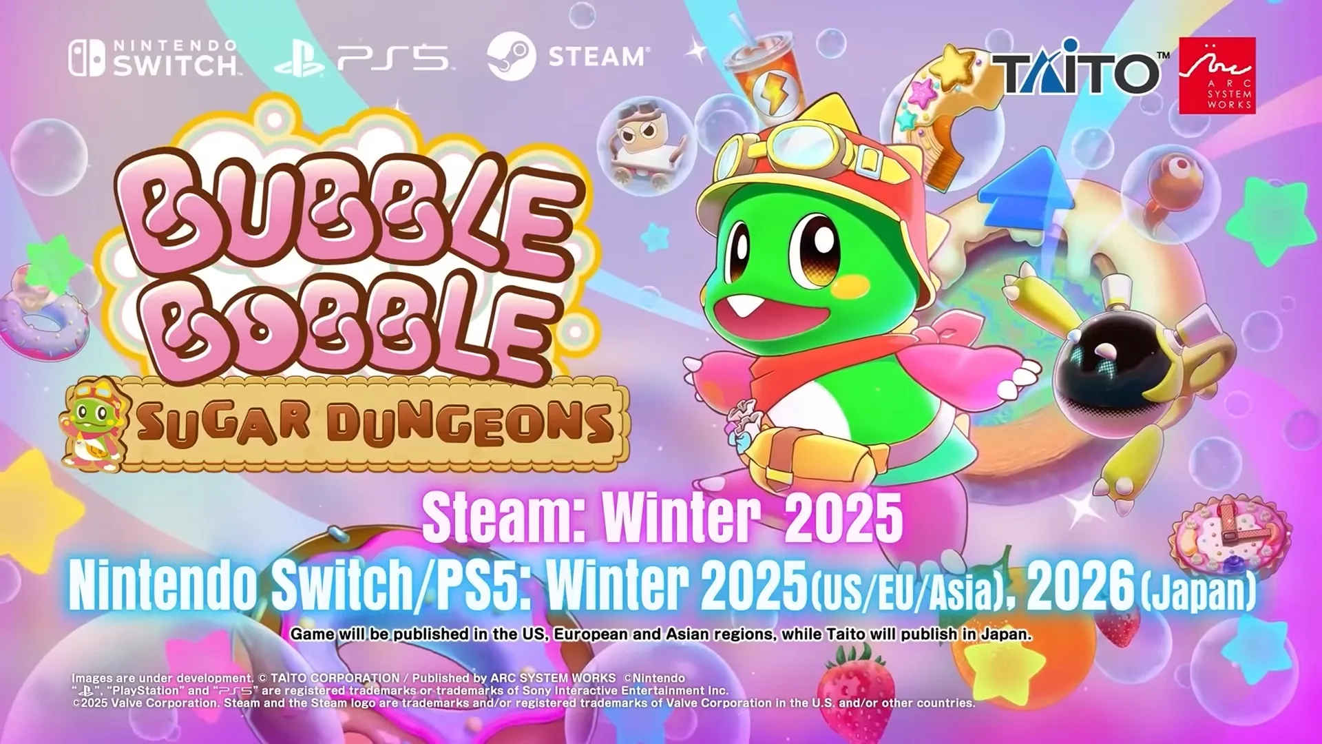 Bubble Bobble Sugar Dungeons Announced for PC, PS5 and Switch