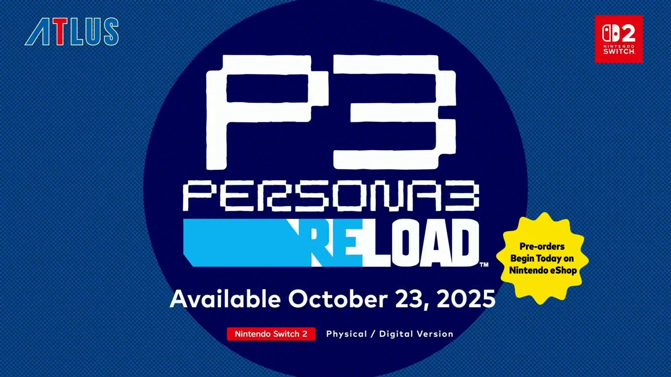 Persona 3 Reload venant à Nintendo Switch 2 le 23 octobre ...