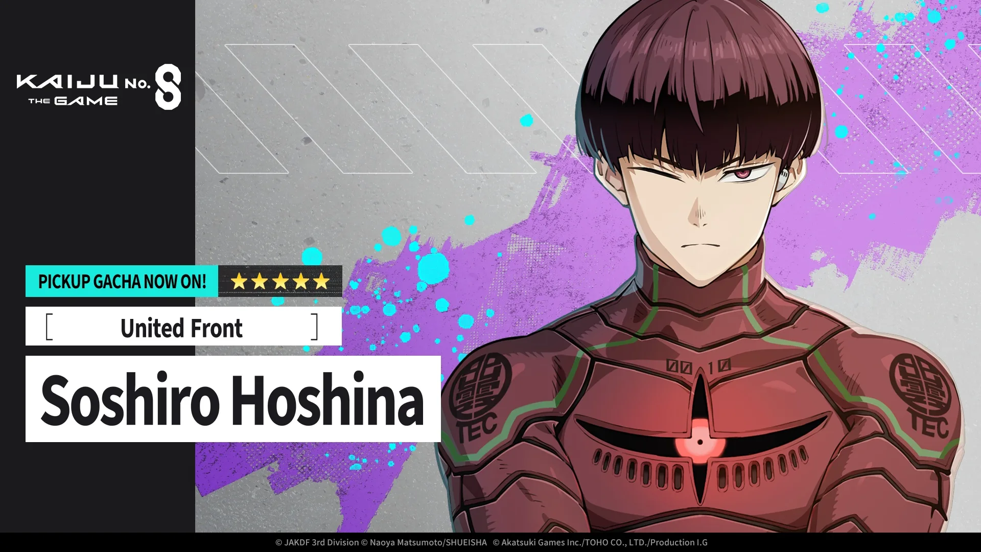 KAIJU NO. 8: THE GAME Update Adds 5-Star Character Soshiro Hoshina