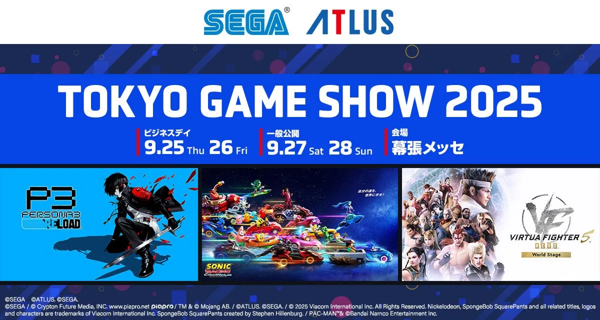 SEGA and ATLUS Reveal Tokyo Game Show 2025 Lineup